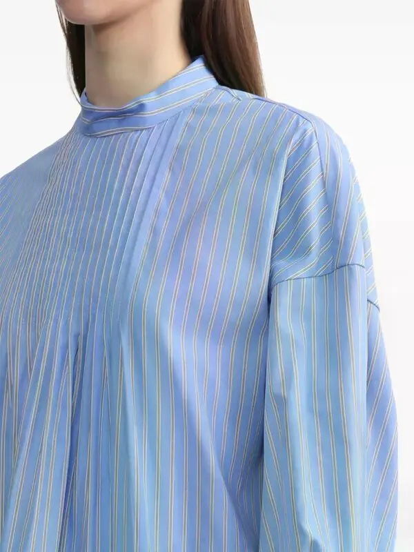 ENFOLD Pinstripe Layered Cotton Dress