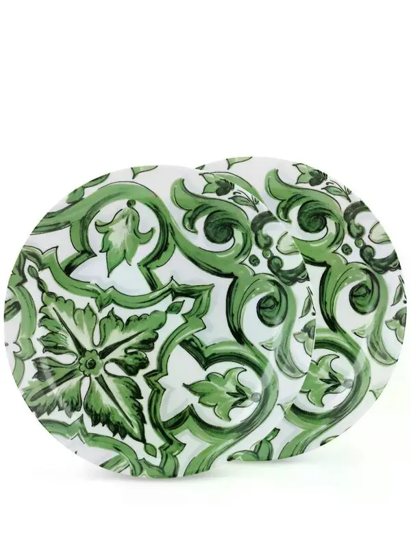 Dolce & Gabbana Porcelain Dinner Plates - Green