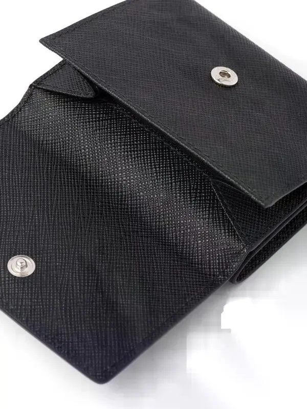 Prada Small Logo-plaque Leather Wallet