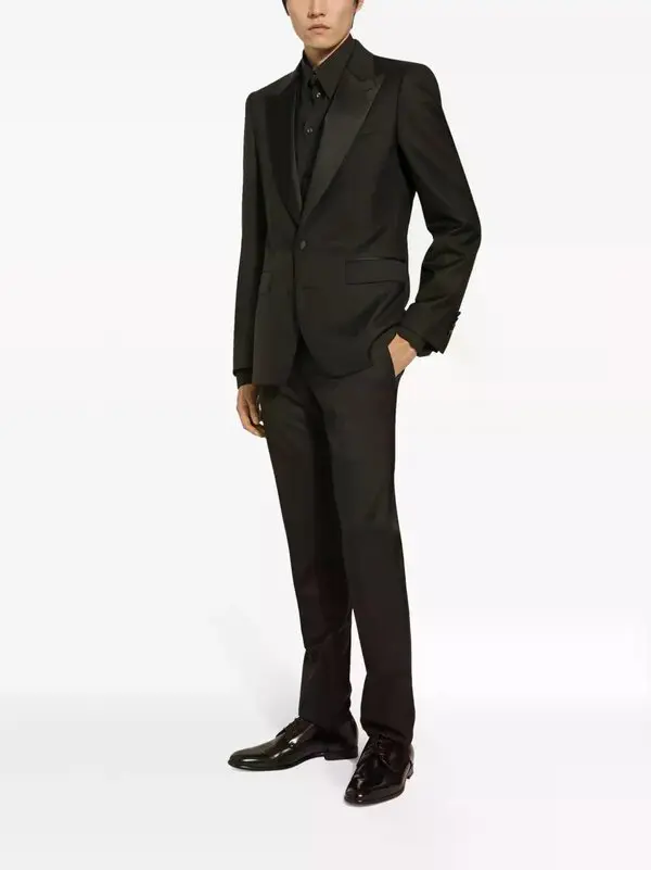 Dolce & Gabbana Contrasting Lapels Two-piece Suit