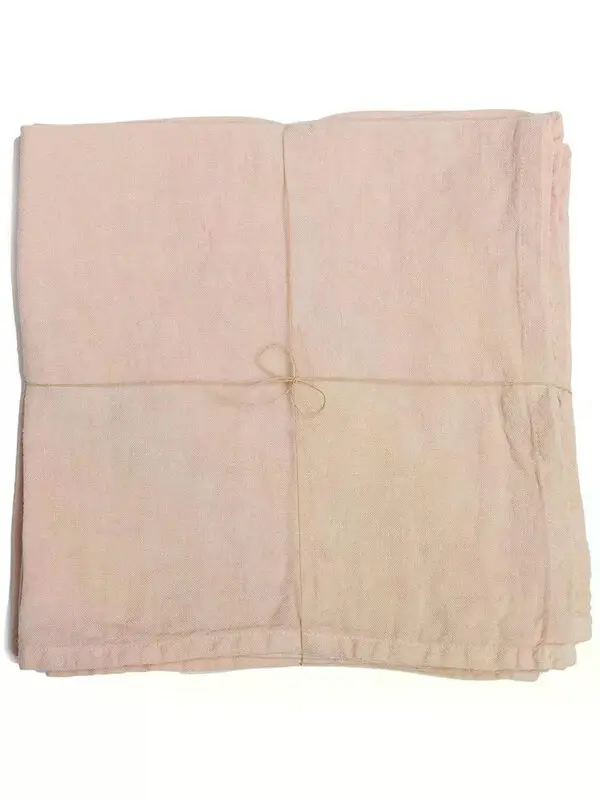ONCE MILANO Linen Napkin Set Of Four - Pink