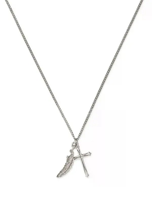 Emanuele Bicocchi Piuma Pendant Necklace - Silver