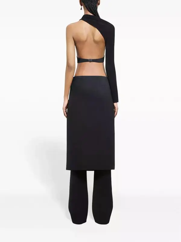 COURREGES Oblique Tailored Midi Skirt