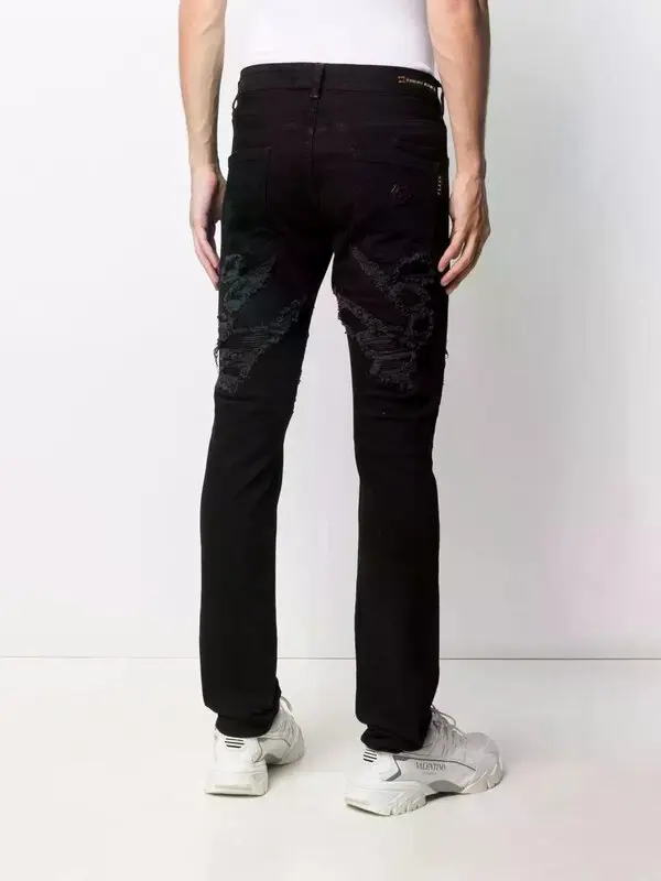 Philipp Plein Super-straight Destroyed Jeans