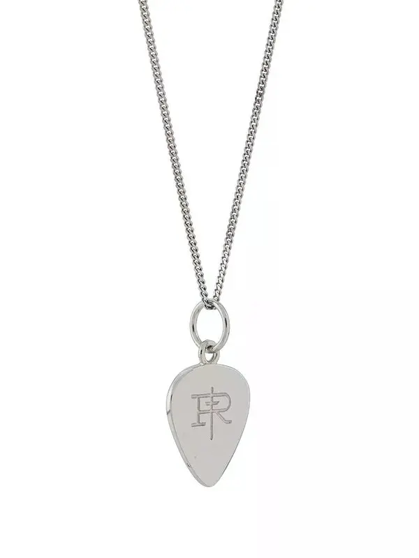 TRUE ROCKS Logo-engraved Sterling Pendant Necklace