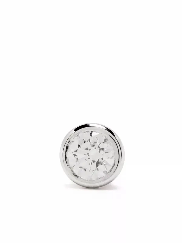 COURBET 18kt Recycled White Gold Laboratory-grown Diamond Stud Single Earring - Silver