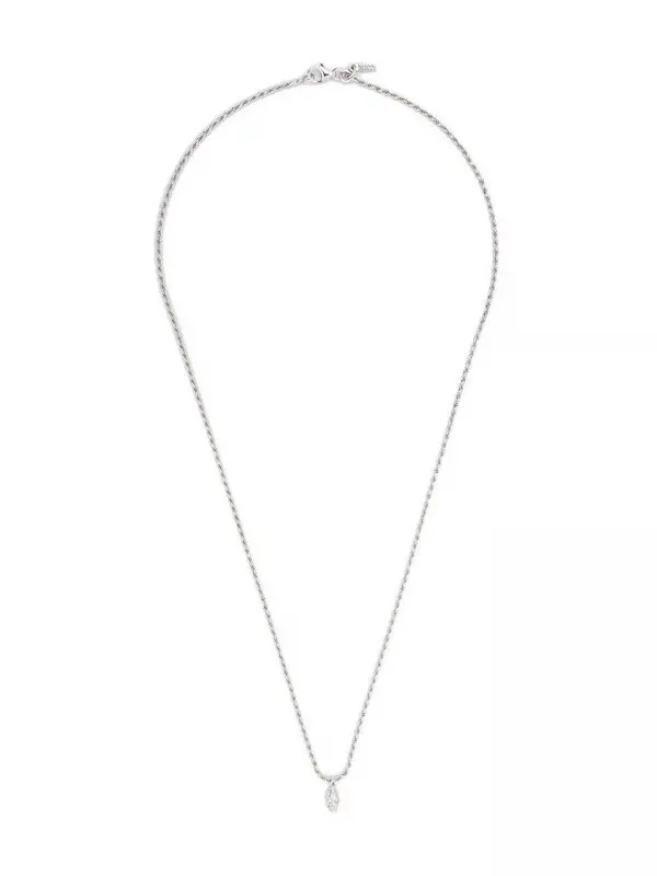 Emanuele Bicocchi Sterling Diamond Eye Skull Pendant Necklace