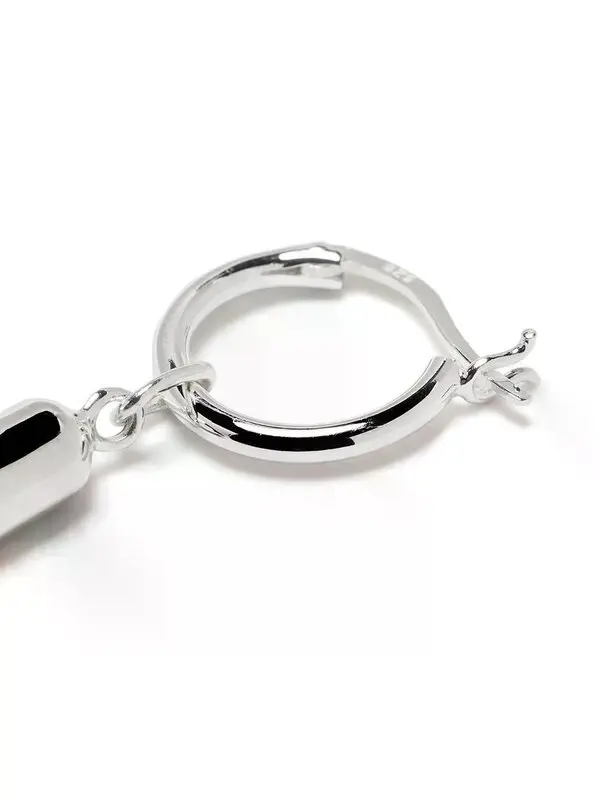 TRUE ROCKS Single Mini Pill Hoop Earring - Silver