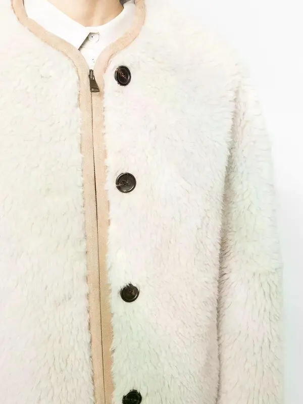 Goen.j Faux-shearling Two-tone Jacket