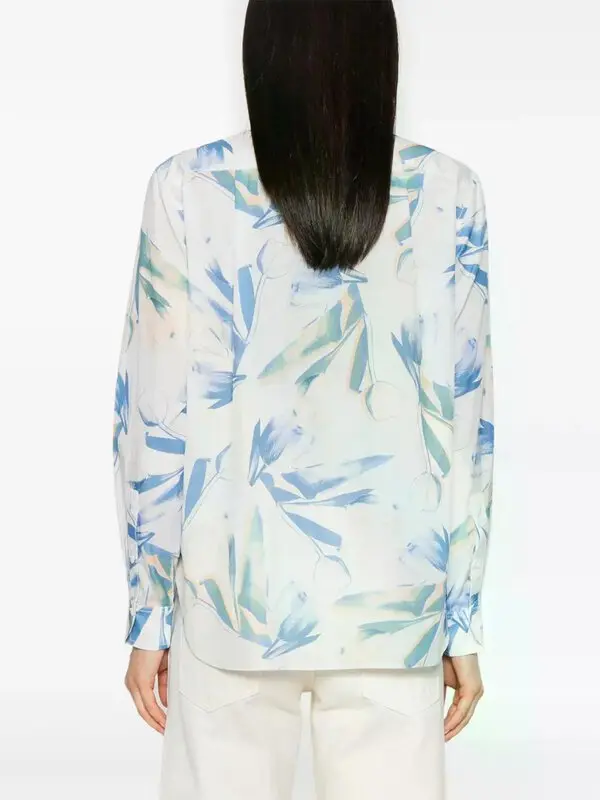 Paul Smith Tulip Print Cotton-silk Blend Shirt