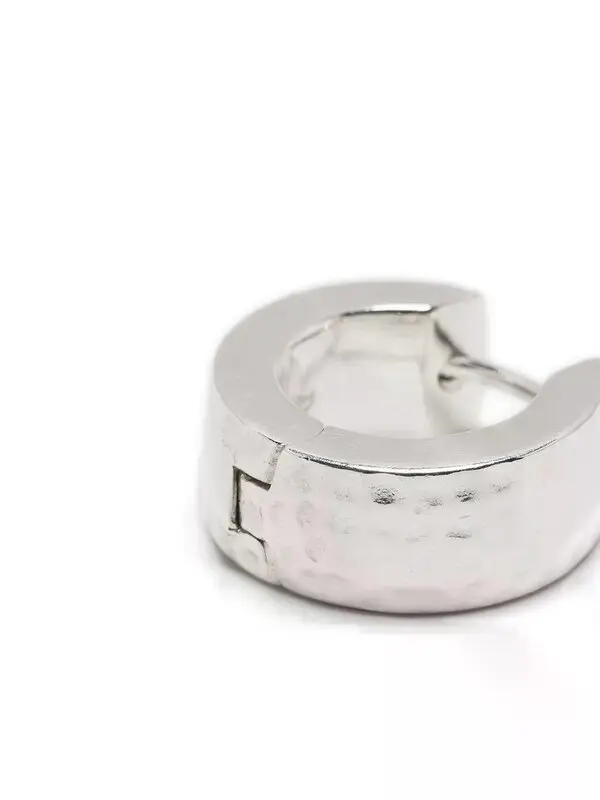 DOWER & HALL Chubby Nomad Huggie Hoop Earrings In Sterling