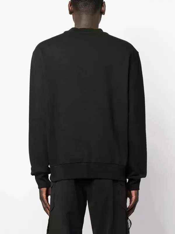 Versace Logo Print Cotton Sweatshirt
