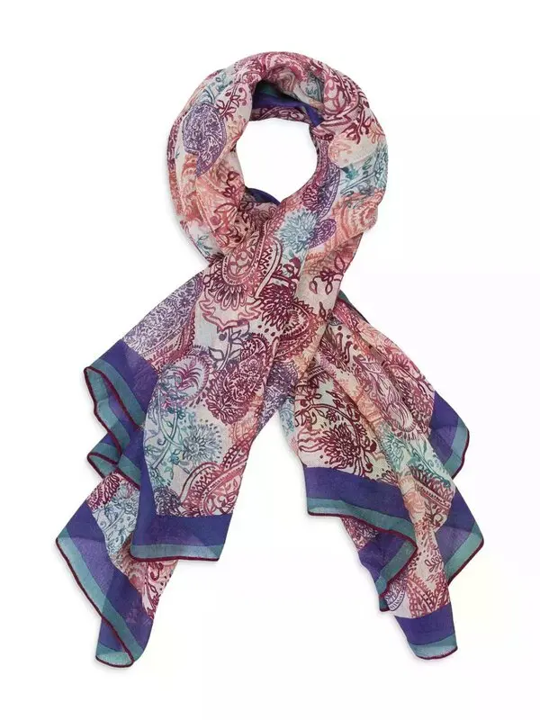 Loro Piana Paisley-print Scarf - Blue