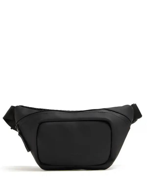 Rains Debossed Waterproof Belt Bag - Black