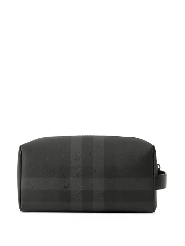Burberry Checked Leather Travel Pouch
