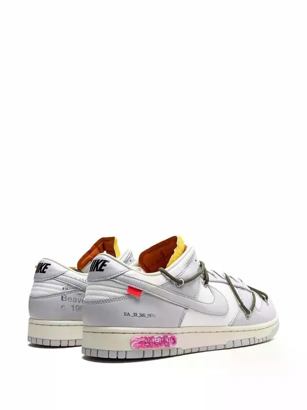 Nike X Off White Dunk Low Lot 22 Sneakers - Grey