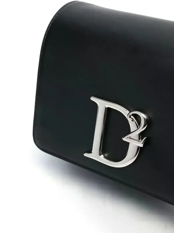 Dsquared2 Logo Plaque Crossbody Bag - Black