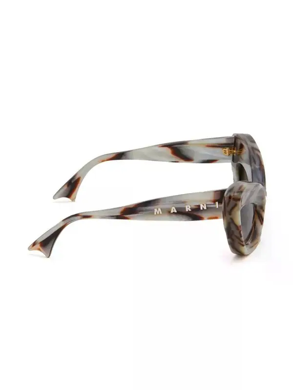 Marni Marbled Pattern Cat-eye Frame Sunglasses