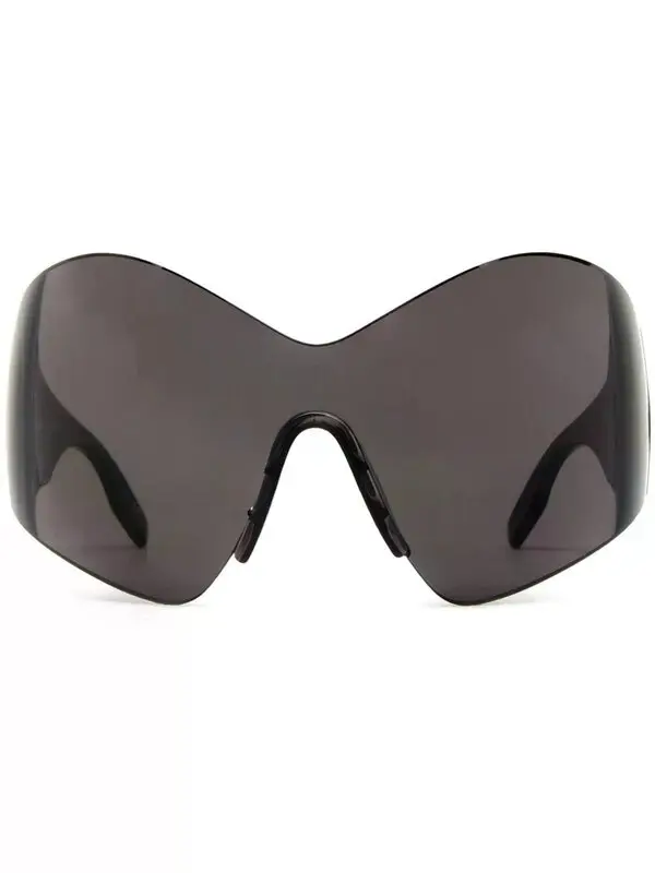 Balenciaga Ski Cat Oversized-frame Sunglasses - Black