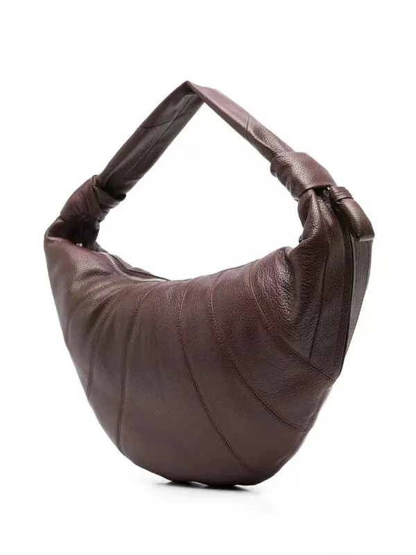 LEMAIRE Fortune Croissant Shoulder Bag In Grained Leather - Brown