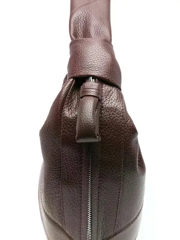 LEMAIRE Fortune Croissant Shoulder Bag In Grained Leather - Brown
