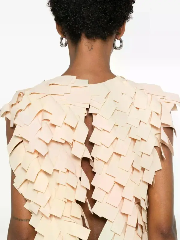 A.W.A.K.E. Mode Sleeveless Fringed Crop Top