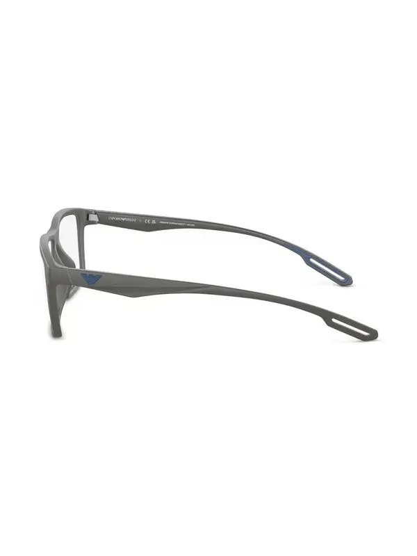 Emporio Armani Rectangle Frame Eyeglasses - Grey