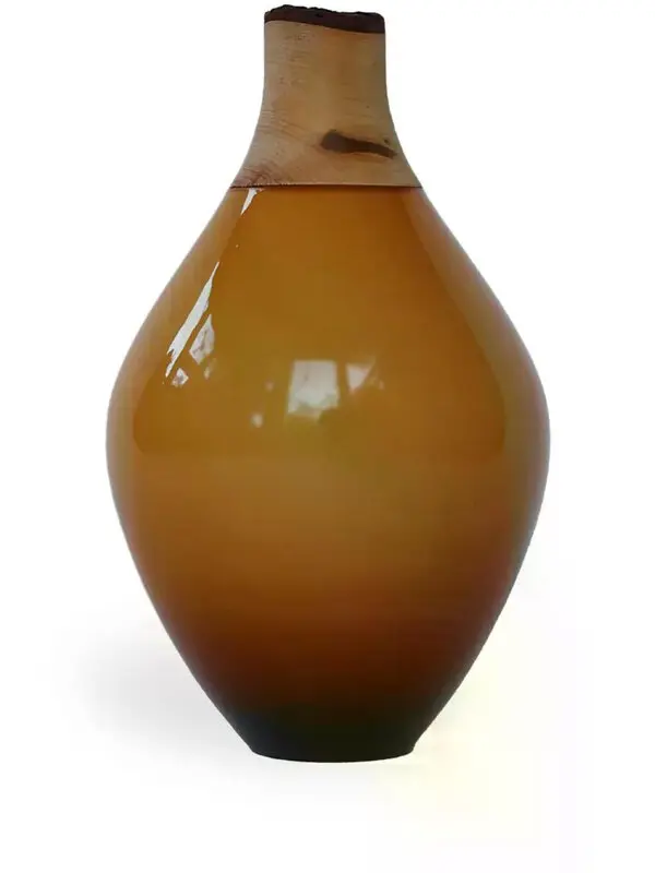 UTOPIA & UTILITY M3 Geomtric-body Vase - Brown