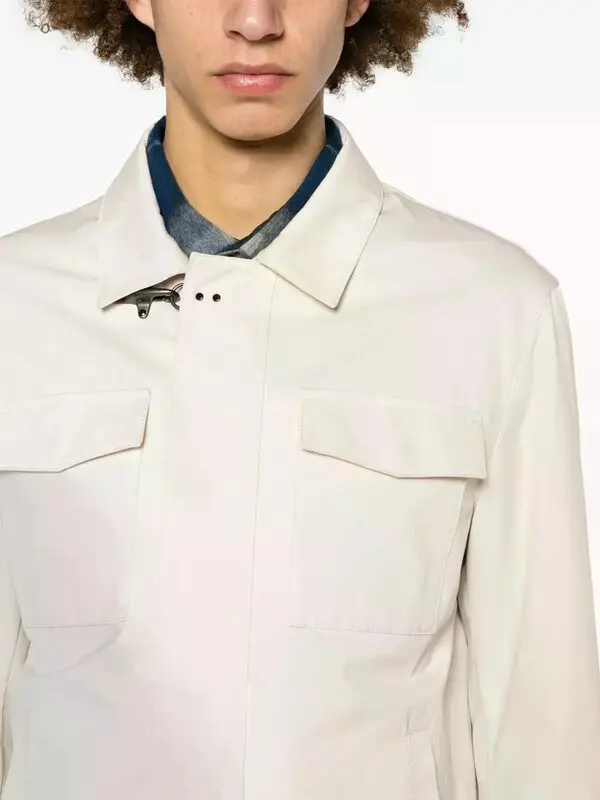 FAY Gancini Buckle Cotton Truck Jacket