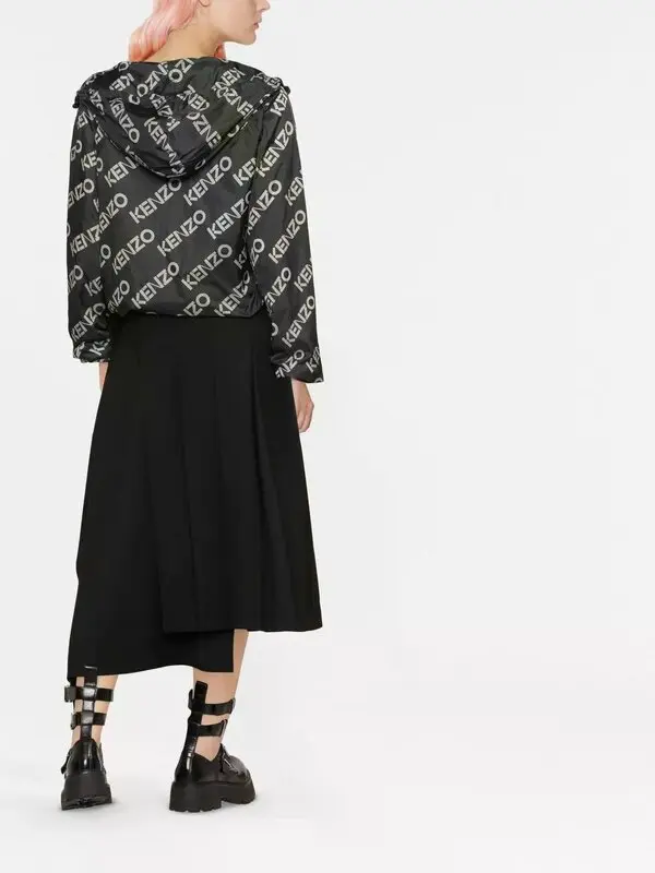 Kenzo All-over Logo Print Zip-up Jacket