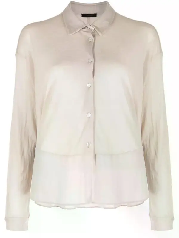 Transit Panelled Virgin Wool-blend Top - Neutrals