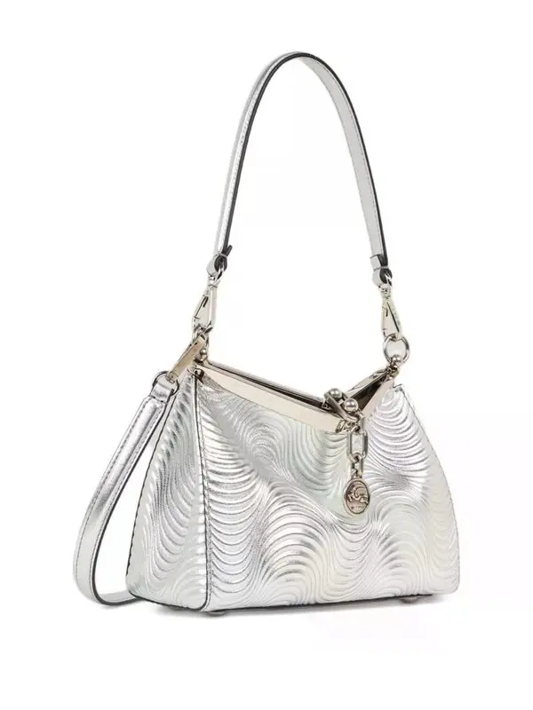 Etro Vela Shoulder Bag With Pegaso Motif - Silver
