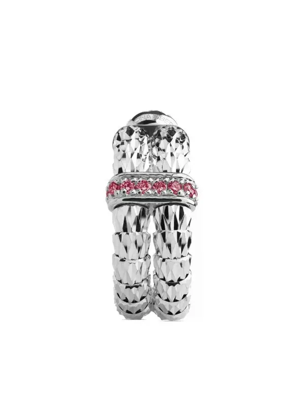 OFFICINA BERNARDI 18kt White Gold Ruby Hoop Earrings