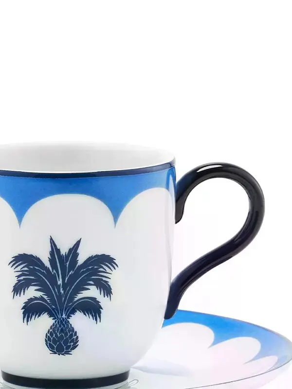 AQUAZZURA CASA Jaipur Coffee Cups And Saucers - Blue