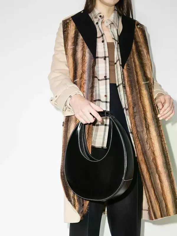Staud Moon Leather Tote Bag - Black