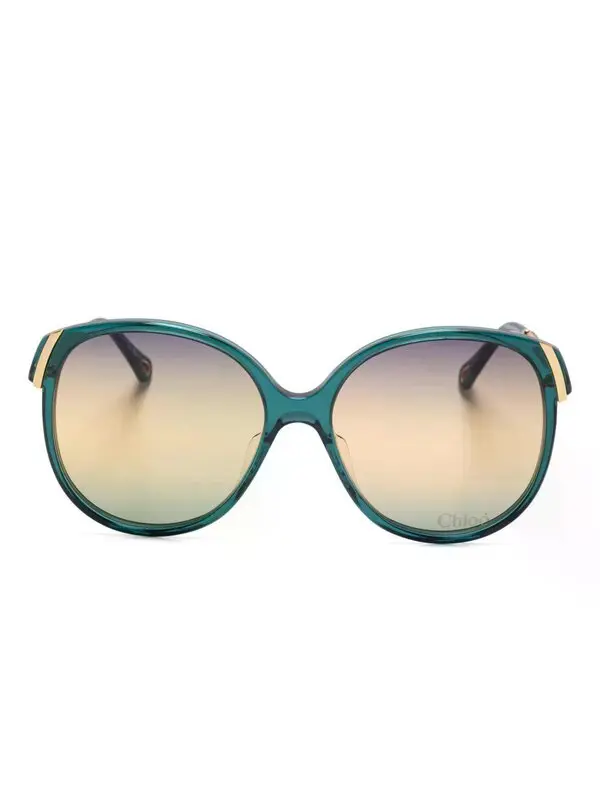 Chloé Round Frame Sunglasses - Green