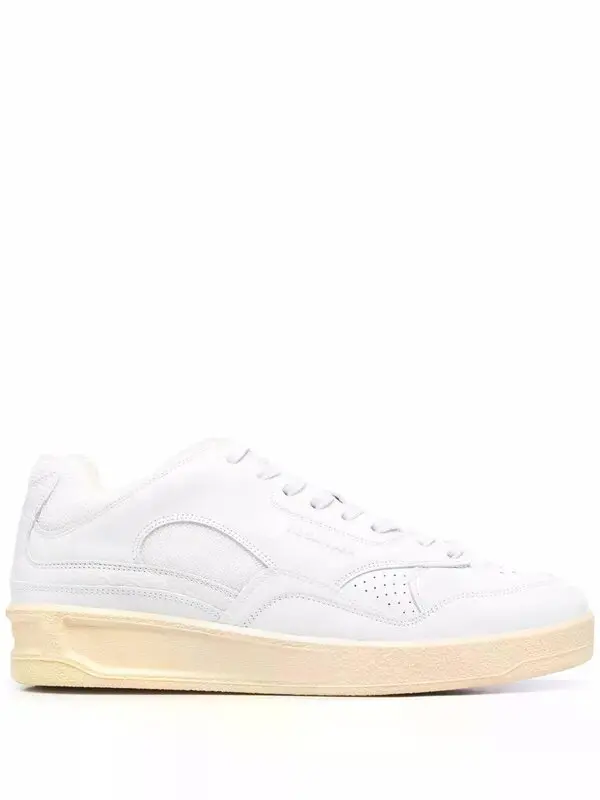JIL SANDER Low-top Sneakers With Embossed Logo - White