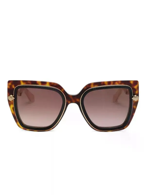 Roberto Cavalli Tortoiseshell Oversized Square Frame Sunglasses - Brown