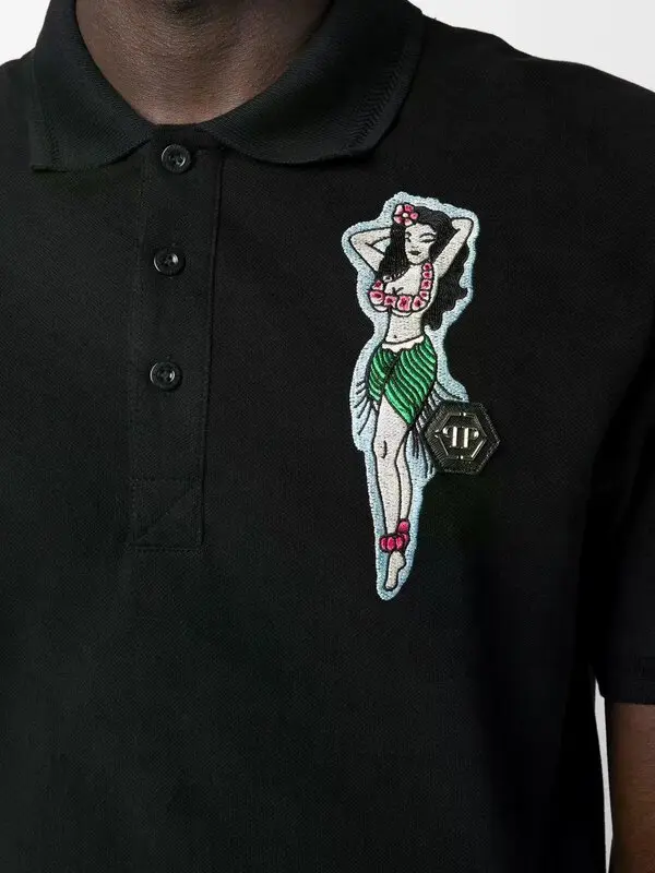 Philipp Plein Logo-patch Polo Shirt