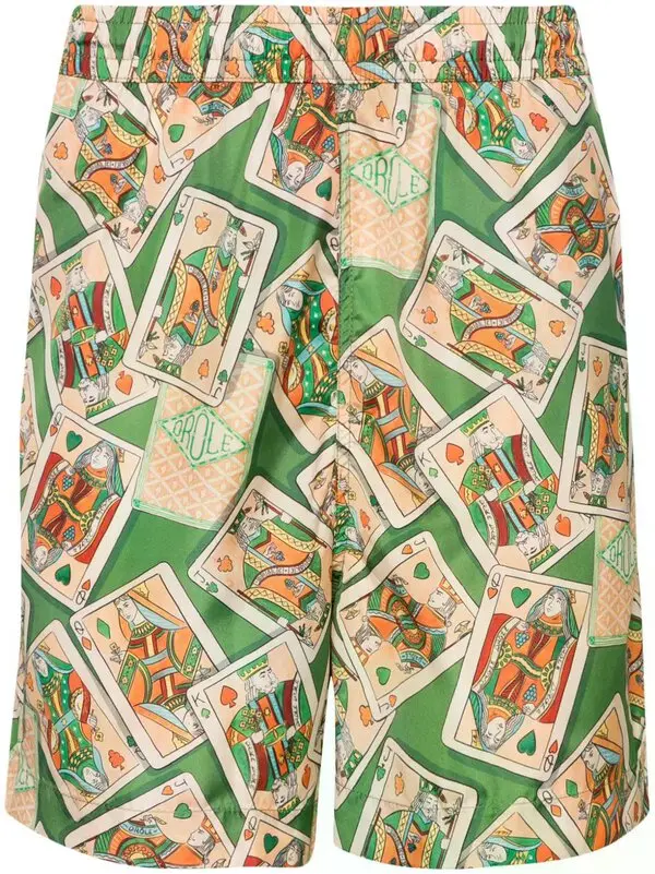 Drole De Monsieur Elasticated Swim Shorts - Green