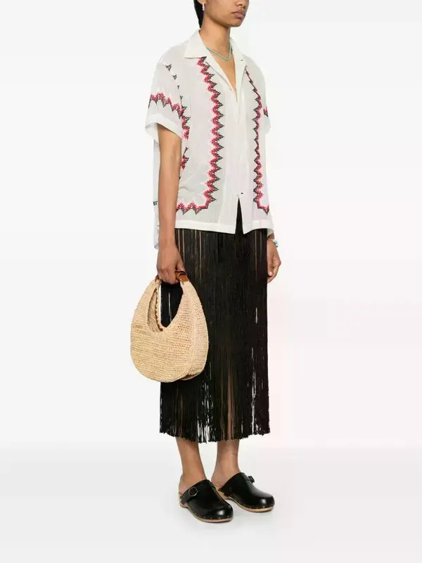 Staud Moon Raffia Tote Bag