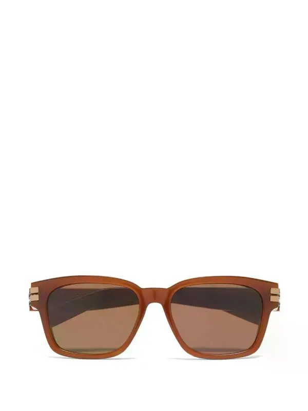 Zegna Square Frame Tinted Sunglasses - Brown