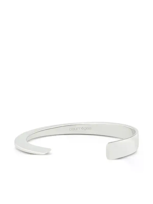 COURREGES Tone Open Cuff Bracelet - Silver