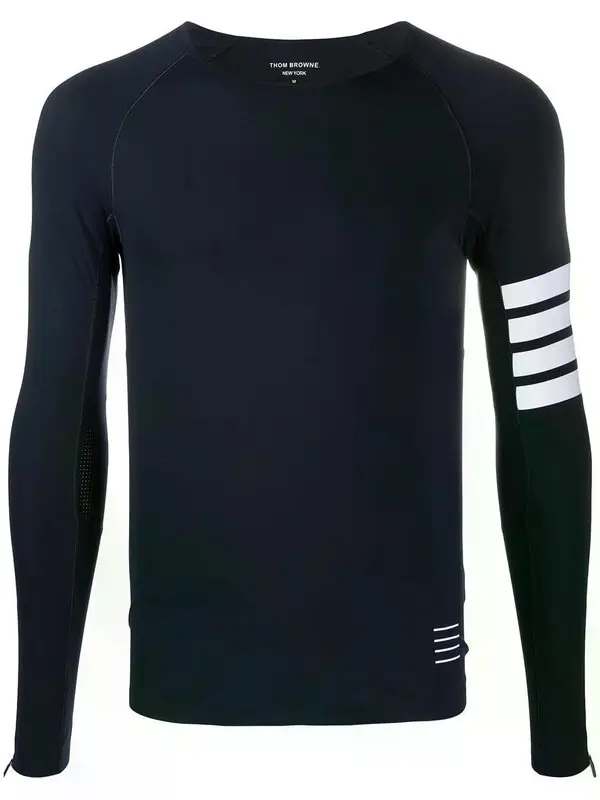 Thom Browne Signature 4-stripe Performance Top - Blue