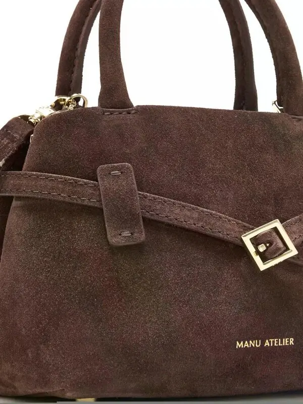 Manu Atelier Leather Tote Bag - Brown