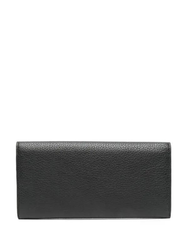 TOTEME T-lock Grained-leather Wallet - Black