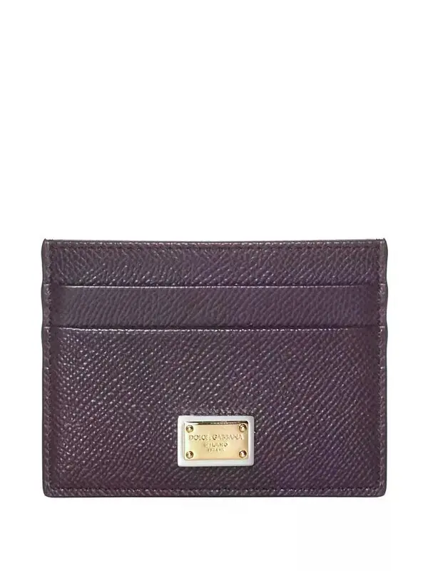 Dolce & Gabbana Dauphine Leather Card Holder - Red