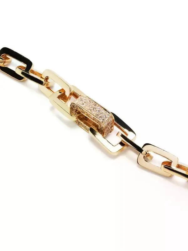 Shay 18k Yellow Mini Deco Diamond Link Bracelet