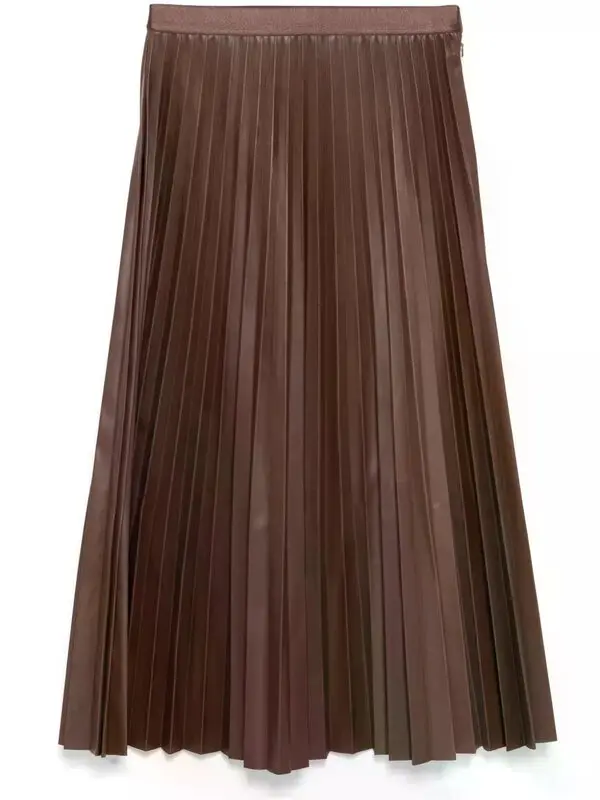 JNBY Chocolate Pleated Midi Skirt - Brown