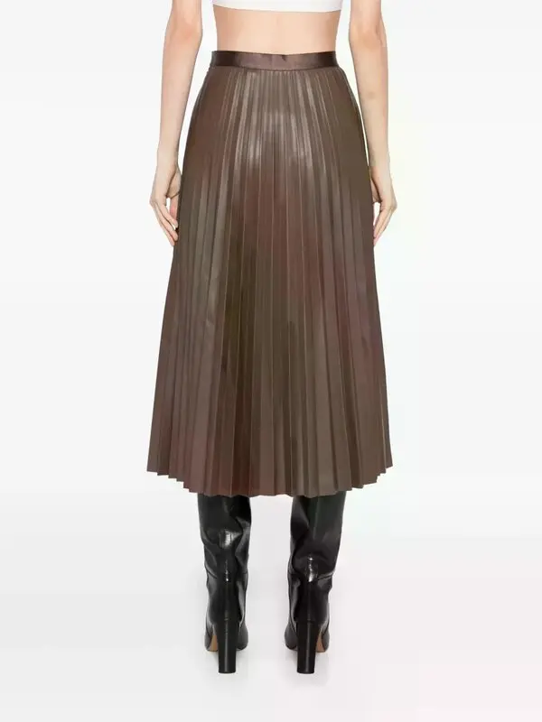 JNBY Chocolate Pleated Midi Skirt